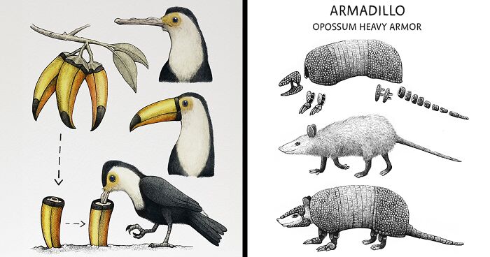30 Nonsensical Scientific Illustrations Of Wildlife By Tim Andraka | Bored Panda