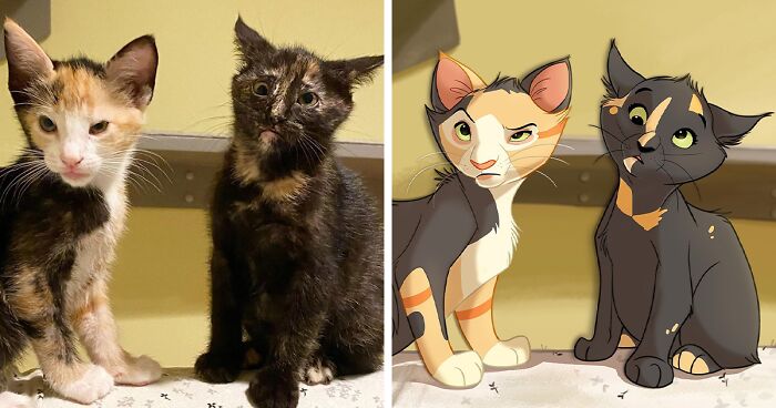 People Send Pics Of Their Pets To This Artist And She Disneyfies Them ...