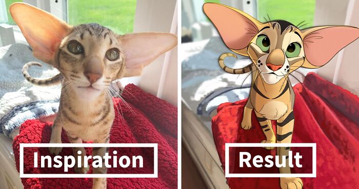 People Send Pics Of Their Pets To This Artist And She Disneyfies Them ...