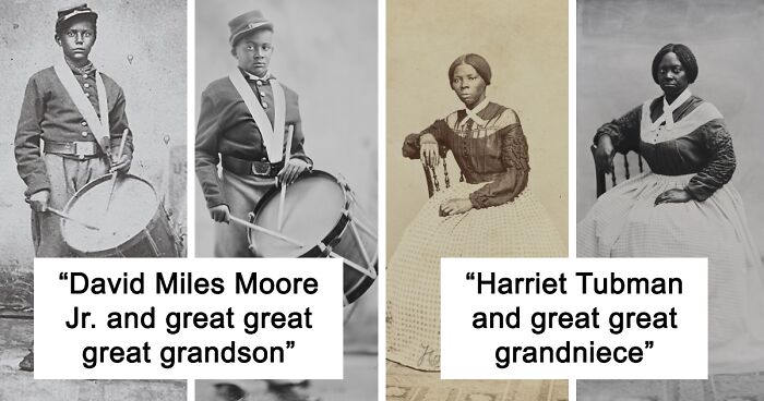 6 Side-By-Side Portraits Of Black Civil War Heroes And Their Direct Descendants | Bored Panda