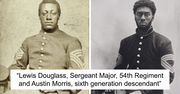 6 Side-By-Side Portraits Of Black Civil War Heroes And Their Direct Descendants | Bored Panda