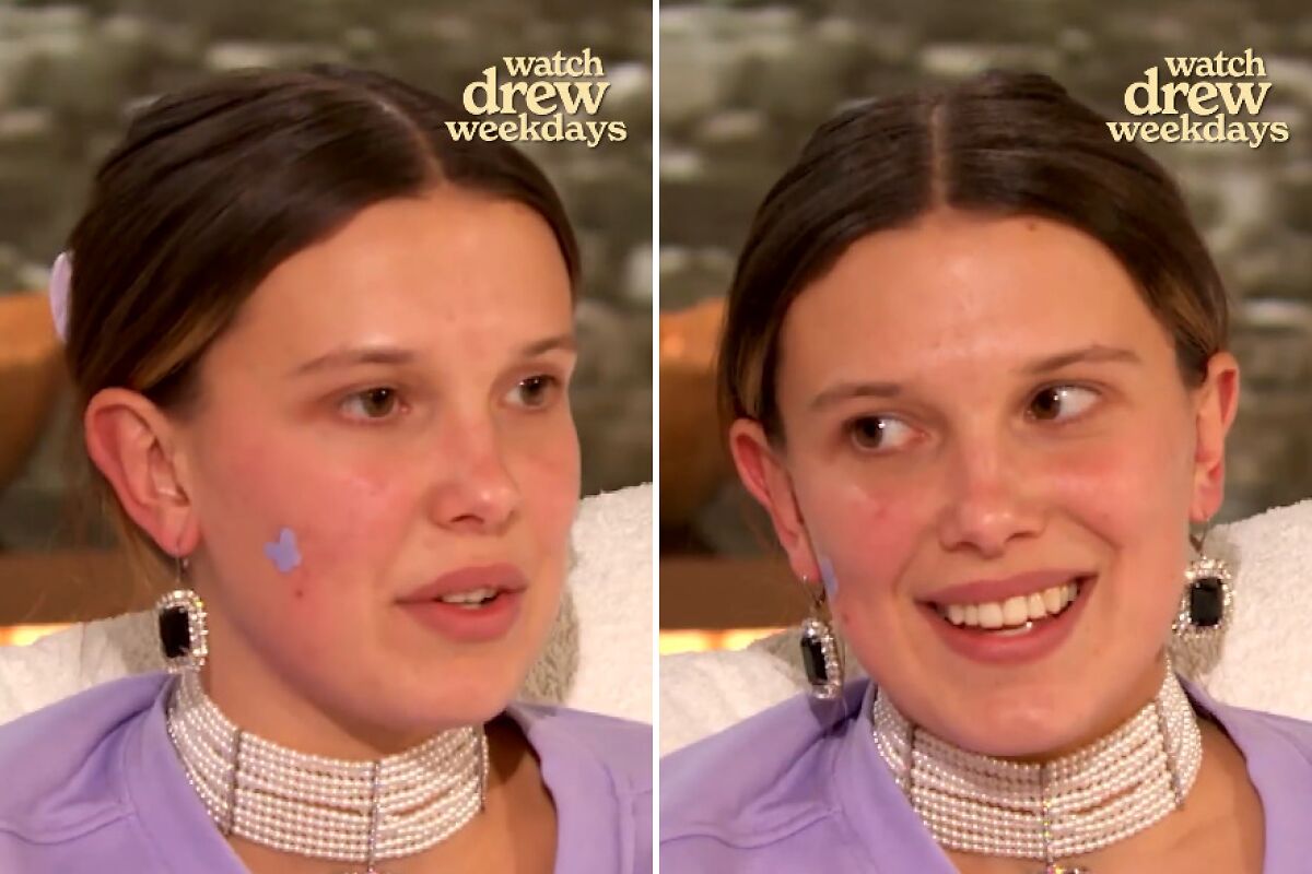 Millie Bobby Brown Ditches Makeup, Wears A Pimple Patch On The Drew ...