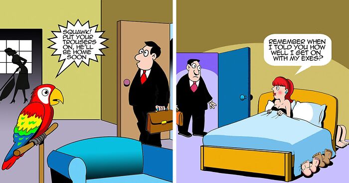 30 One-Panel Comics Filled With Silly Humor By This Artist | Bored Panda