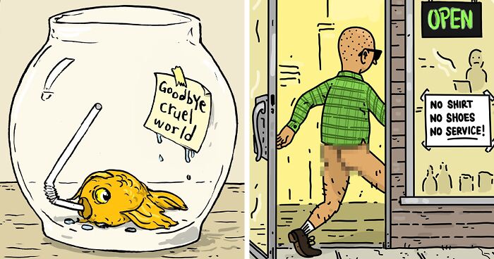 Artist With Peculiar Sense Of Humor Created 32 New Comics Full Of ...