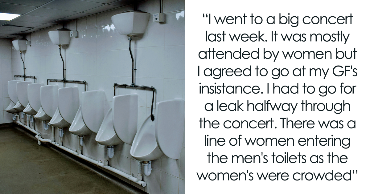 Women Going To The Bathroom In Urinal