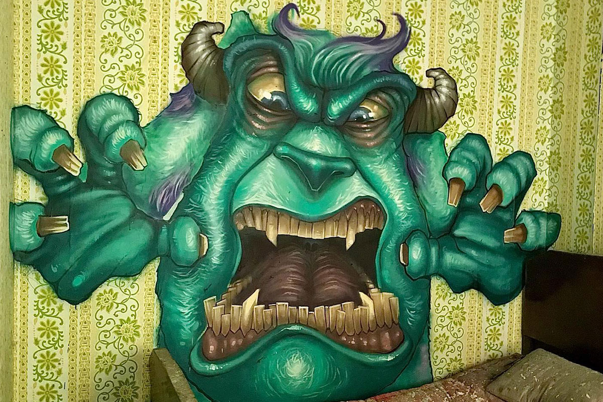 Darkly Twisted Graffiti Artwork Featuring Popular Characters By David ...