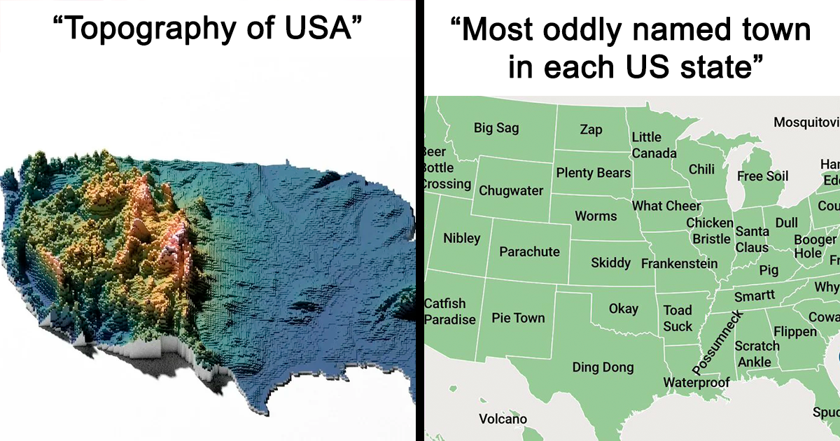 Exploring America: 45 Maps That Might Shift Your View Of The US | Bored ...
