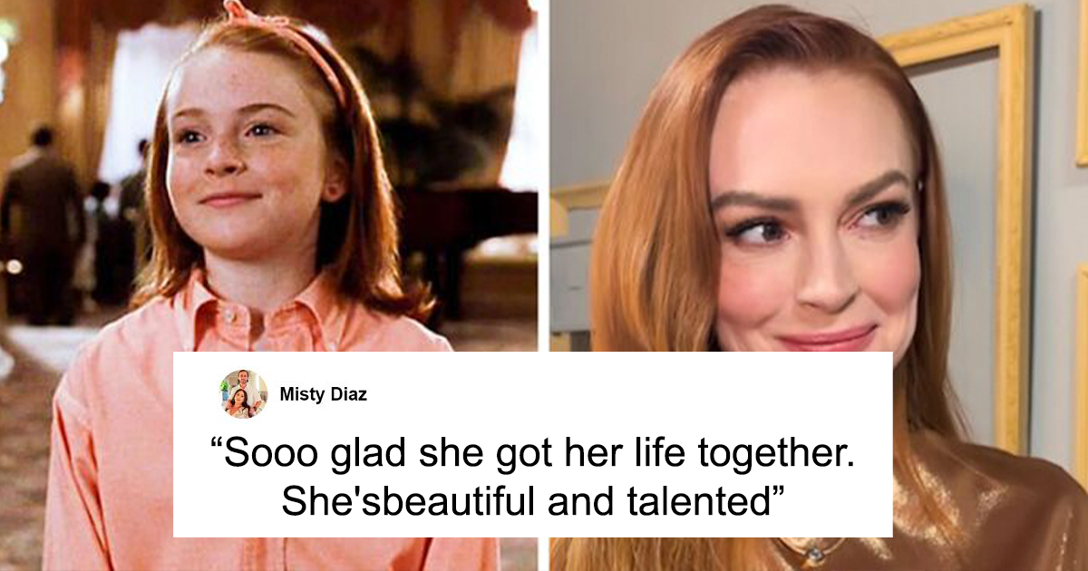 Lindsay Lohan Goes Viral With Recreation Of Famous “Parent Trap” Scene ...