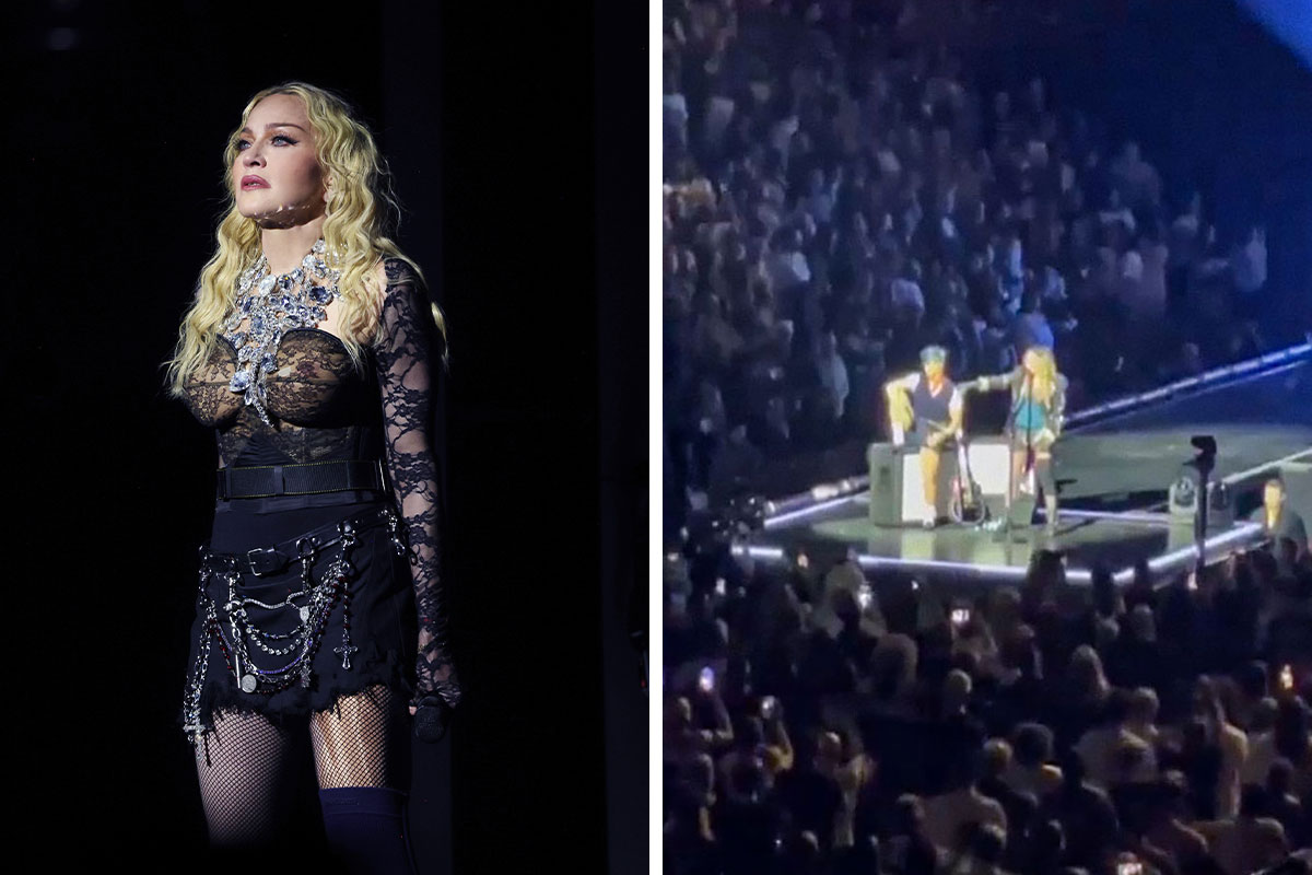 Awkward Moment Madonna Calls Out Fan For Sitting Down Only To Realize ...