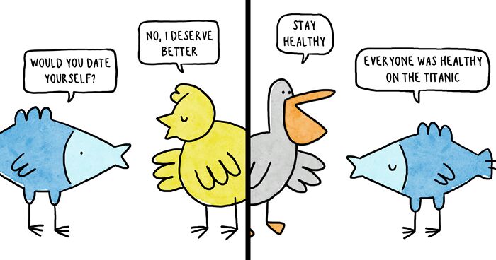 32 Comics Featuring The Character Birdfish, Inspired By My Friends And ...