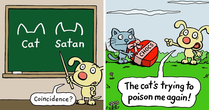Artist Makes 30 Hilarious One-Panel Comics About A Cute Dog And His ...