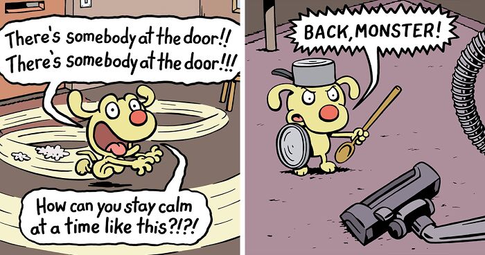 Artist Makes 30 Hilarious One-Panel Comics About A Cute Dog And His ...