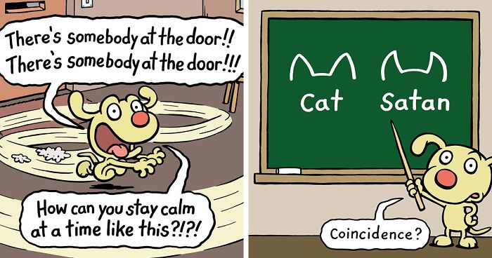 Artist Makes 30 Hilarious One-Panel Comics About A Cute Dog And His ...