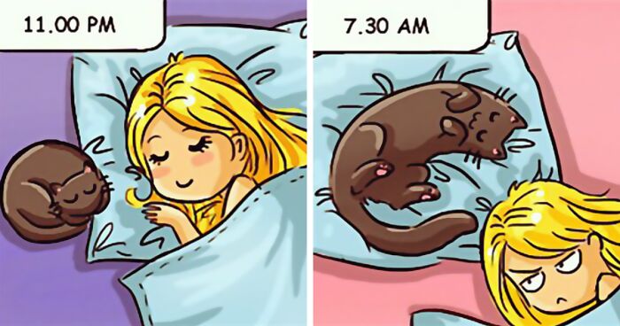 30 Comics Perfectly Depicting Hilarious Cat Antics, By This Artist From ...