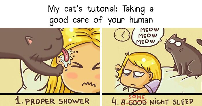 30 Comics Perfectly Depicting Hilarious Cat Antics, By This Artist From ...