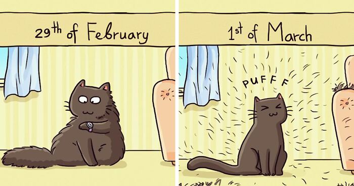 30 Comics Perfectly Depicting Hilarious Cat Antics, By This Artist From ...