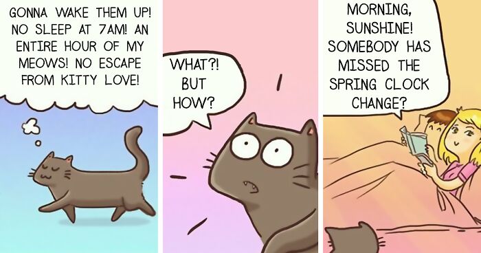 30 Comics Perfectly Depicting Hilarious Cat Antics, By This Artist From ...