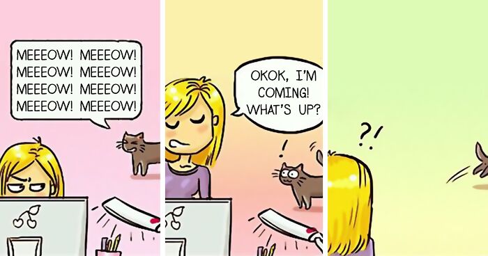 30 Comics Perfectly Depicting Hilarious Cat Antics, By This Artist From ...