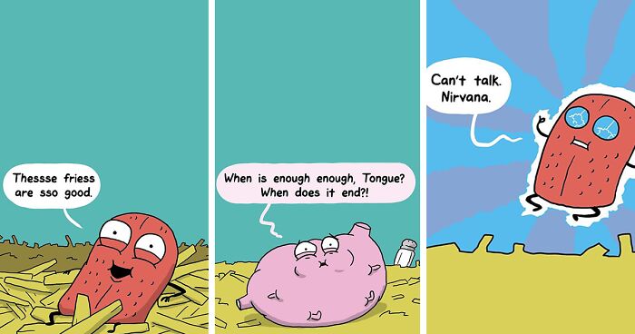 Artist Creates Comic Series About Human Organs Interacting With Each ...