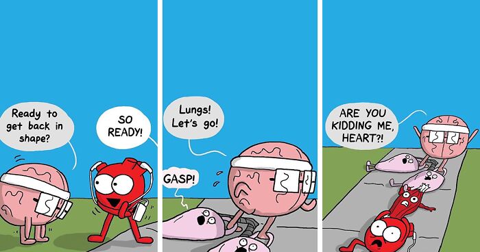 Artist Creates Comic Series About Human Organs Interacting With Each ...