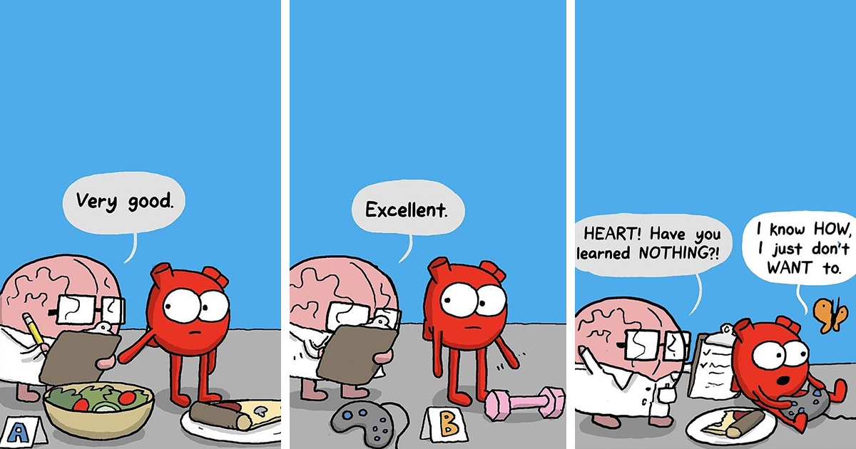 Artist Creates Comic Series About Human Organs Interacting With Each ...