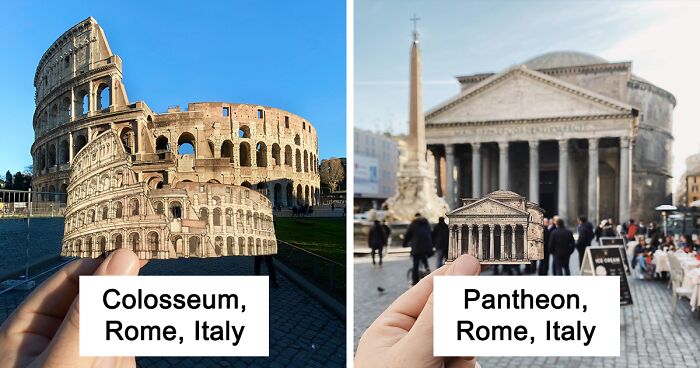 30 Pics Of Iconic Landmarks’ Illustrations Side By Side With Their Real ...