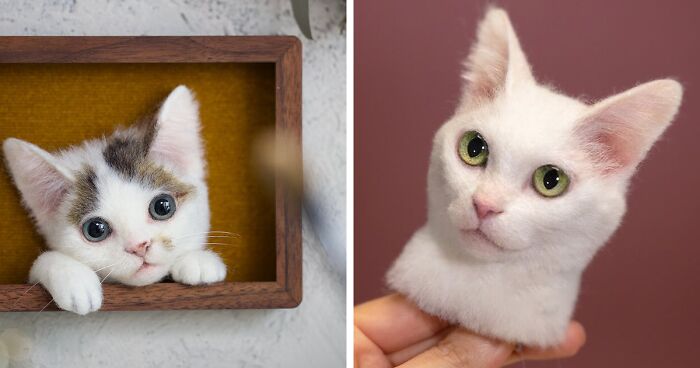 This Japanese Artist Crafts Hyper-Realistic 3D Cat Portraits From ...