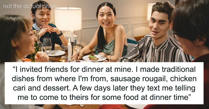 Woman Upset After Being Invited To Dinner Party Where She Was Served ...
