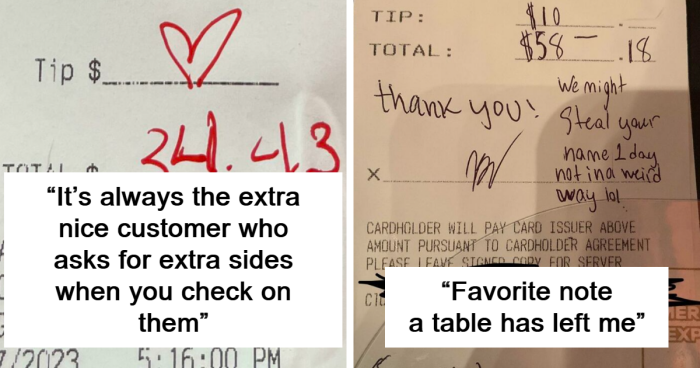 30 People That Had Enough Gall To Leave These Questionable Tips For ...