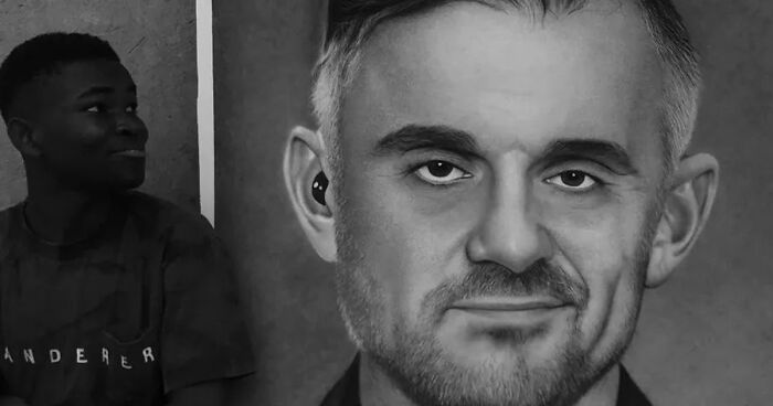Young Nigerian Artist Draws Giant Hyper-Realistic Portraits Using ...