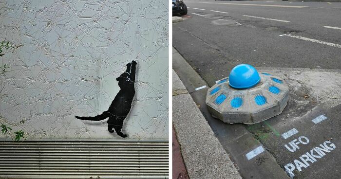 29 Humorous Street Art Pieces Incorporated Into The Streets By Oakoak ...