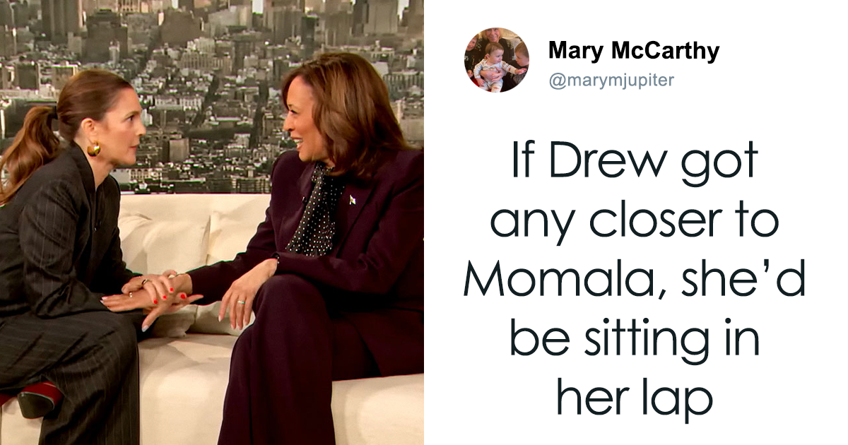 Drew Barrymore’s “Cringe” Interview With Kamala Harris Sparks Online Firestorm | Bored Panda