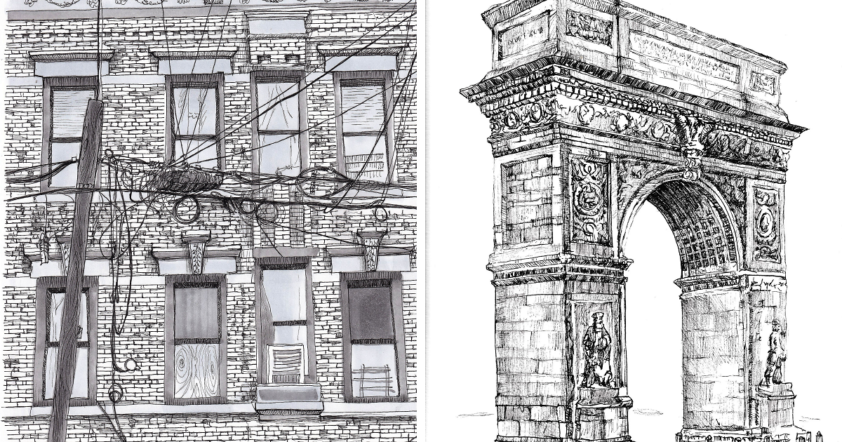 Ink Drawings Of NYC Cityscapes I Made This Year (14 Pics) | Bored Panda
