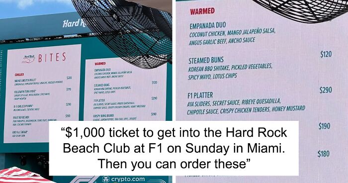 The Menus From Formula 1 Have Gone Viral For All The Wrong Reasons ...