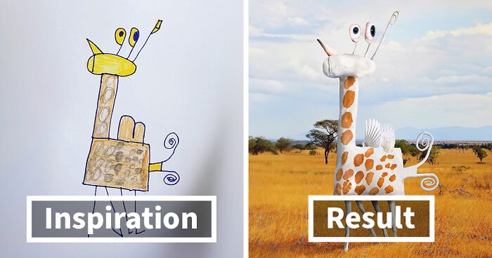 Dad Photoshops Kids’ Drawings As If They Were Real, And It’s ...