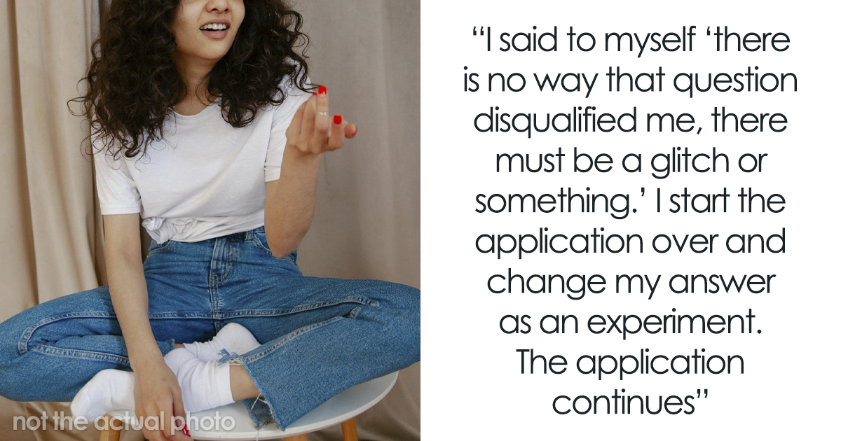 Woman Gets Rejected From Job Application After The First Question ...