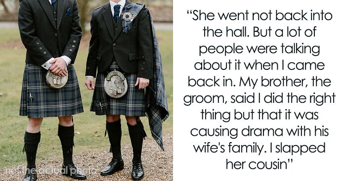 Woman Gets Slapped At A Wedding For Trying To Lift 16 Y.O. Boy’s Kilt ...