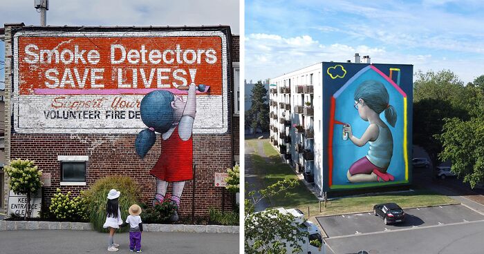 Artist Transforms Boring Buildings And Walls By Creating Spectacular ...