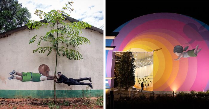 Artist Transforms Boring Buildings And Walls By Creating Spectacular ...