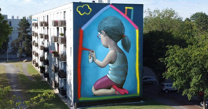 Artist Transforms Boring Buildings And Walls By Creating Spectacular ...