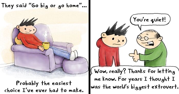 Living As An Introvert: My 30 Comics About Social Struggles | Bored Panda
