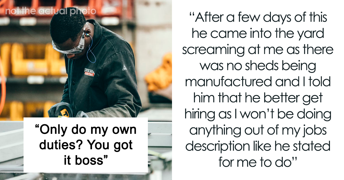 Man Refuses To Do Anything Not On His Job Description As He Was Told ...