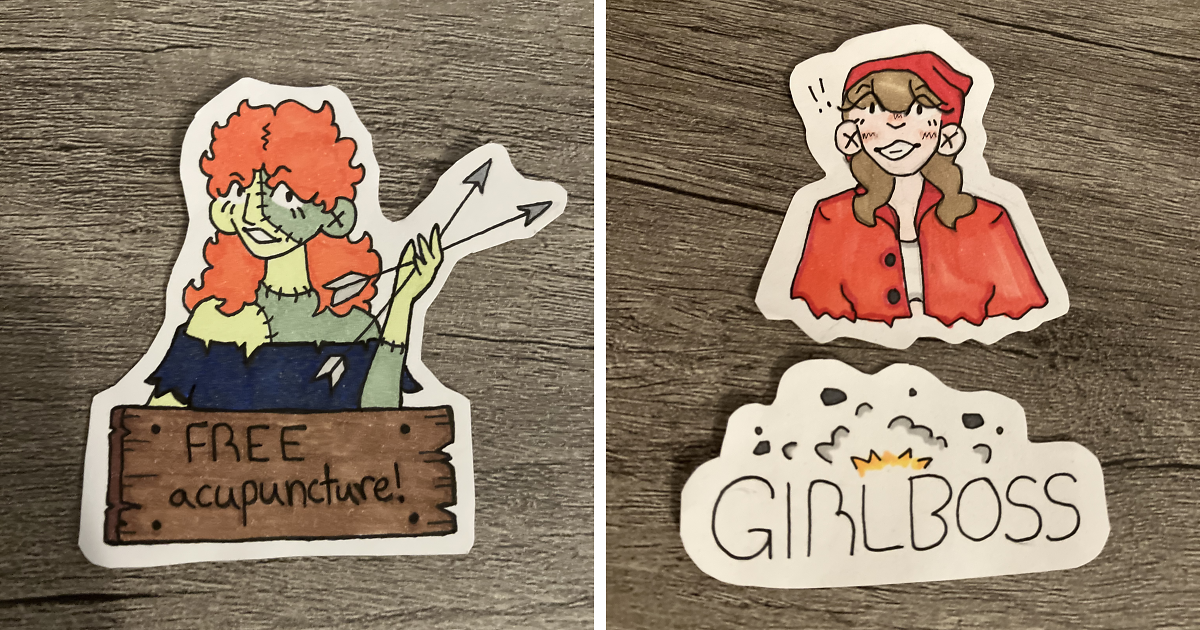 16 Handmade Stickers That I Created | Bored Panda