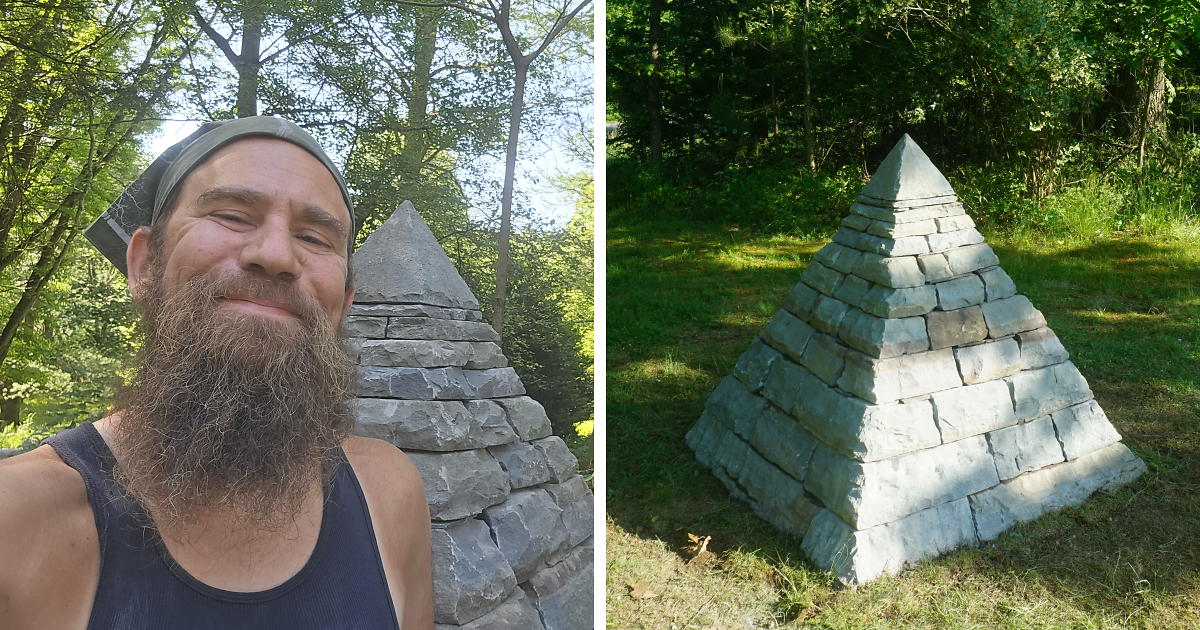 I Built A Stone Pyramid In New York | Bored Panda