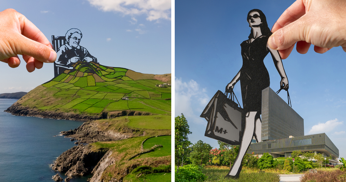 Artist Creates New Stories By Adding Cutouts To Various Landmarks (34 ...