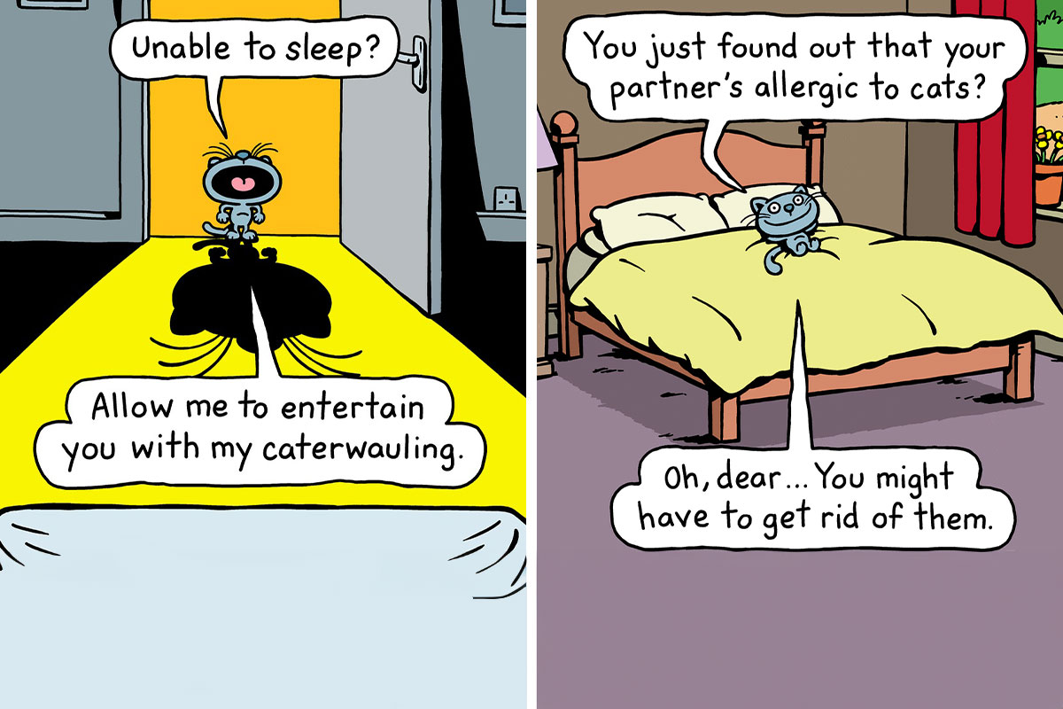 “Cattitude”: Artist Purrfectly Illustrates What Having A Cat Is Like ...