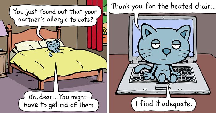 “Cattitude”: Artist Purrfectly Illustrates What Having A Cat Is Like ...