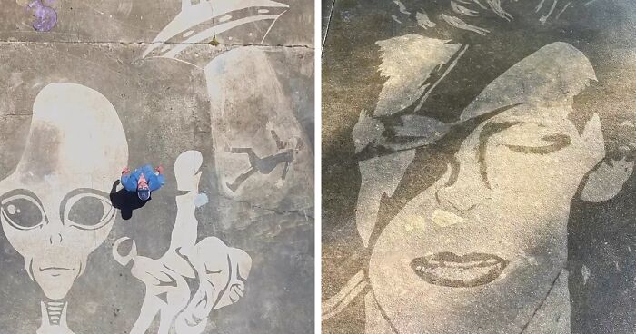 This Guy Used A Pressure Washer To Create Art On The Street, And Here ...