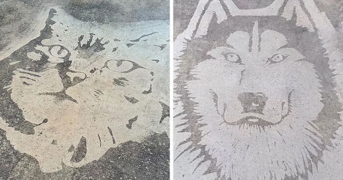 This Guy Used A Pressure Washer To Create Art On The Street, And Here ...