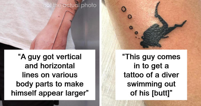 “We Were Like ‘Oh'”: 30 Tattoos That Artists Found Pretty Uncomfortable ...